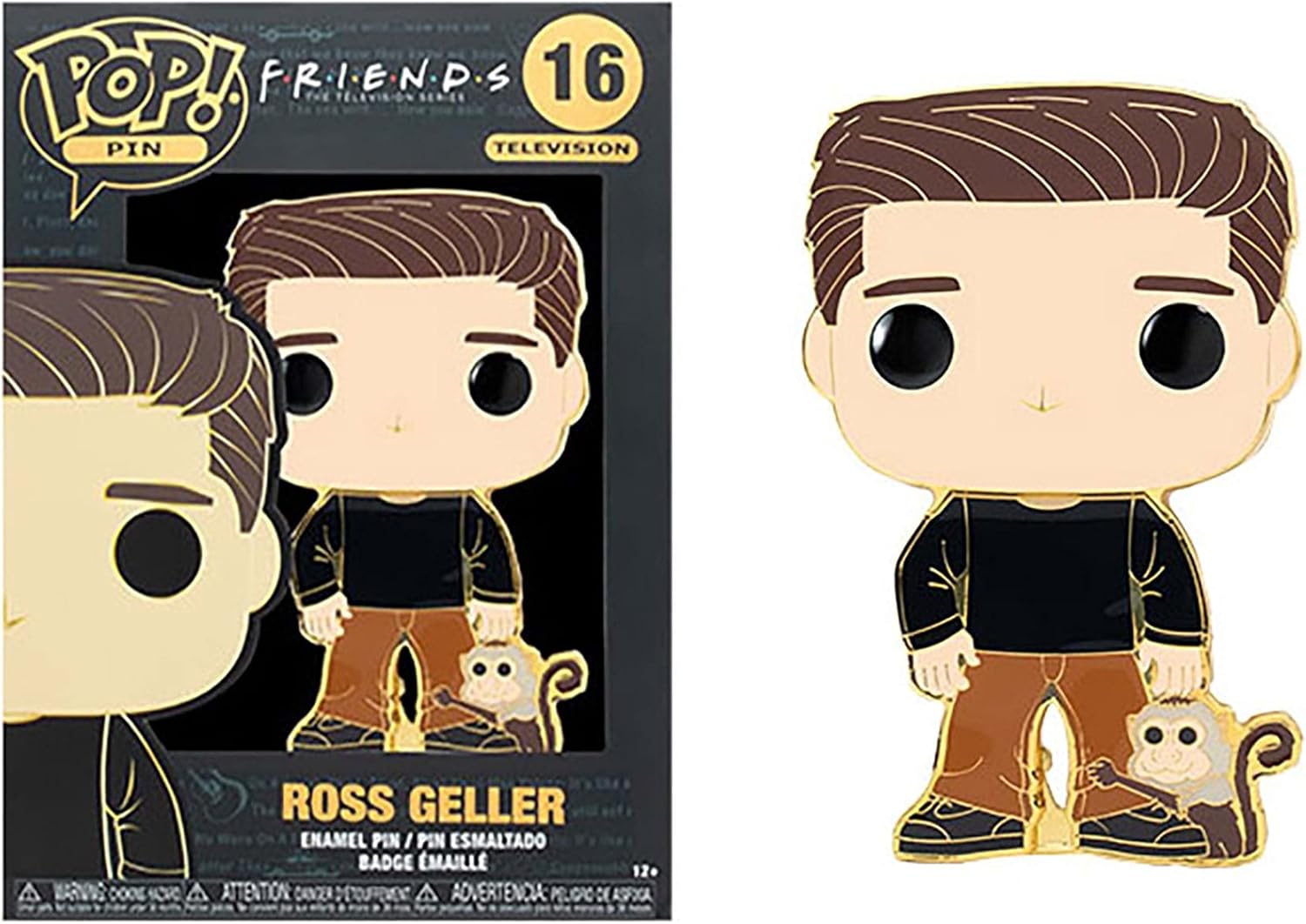 Amazon.com: Funko Pop! Pins: Friends - Ross with Marcel : Toys & Games