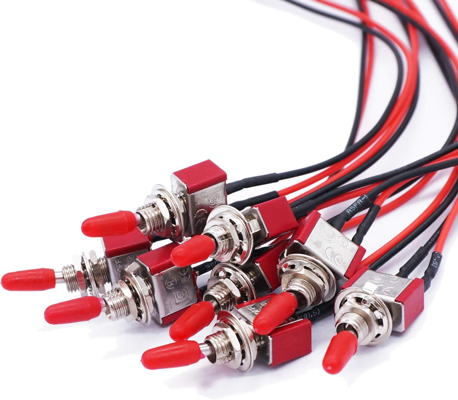 Twidec/8Pcs Mini Toggle Switch SPST 2 Position 2 Pins ON/Off AC 125V 5A ...