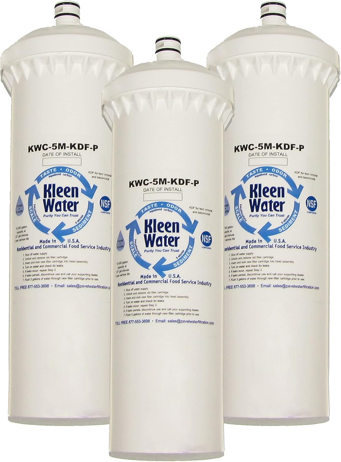Amazon.com: KleenWater Replacement Water Filter Compatible With Cuno ...