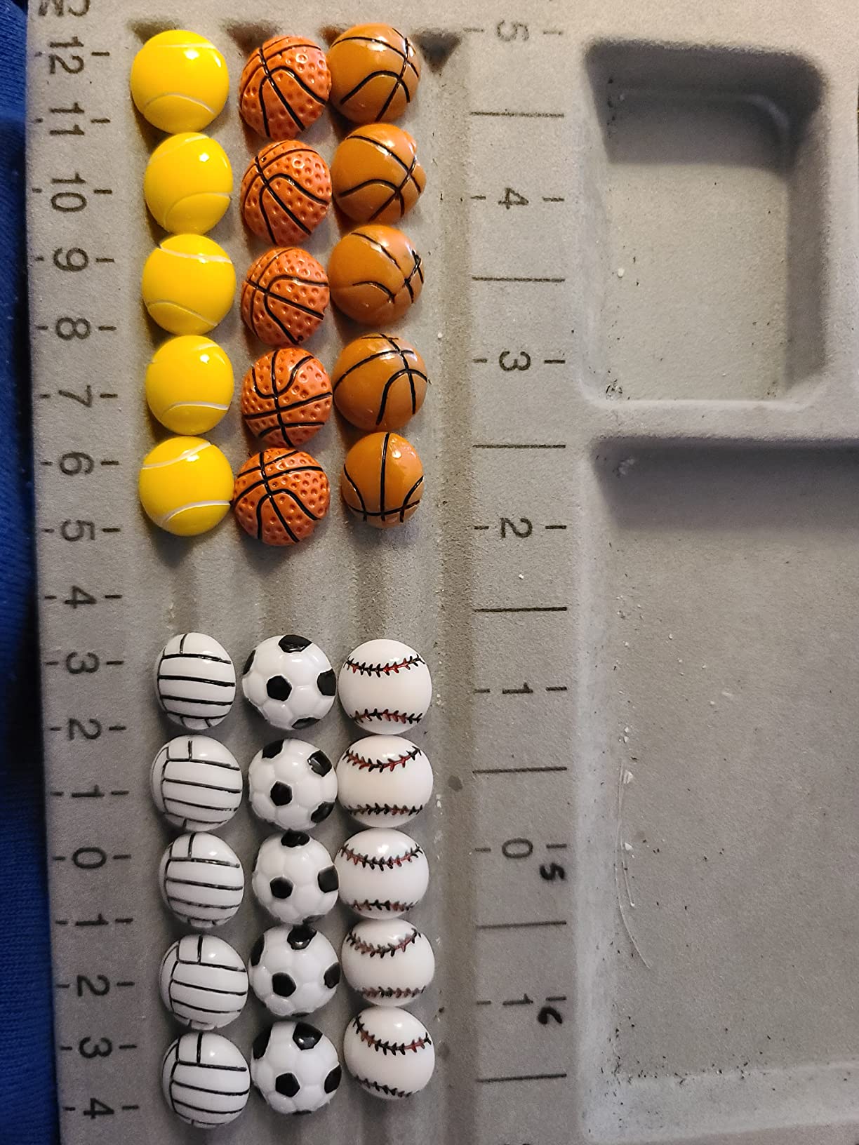 Amazon.com: Framendino, 30Pack Assorted Sport Ball Slime Charms ...