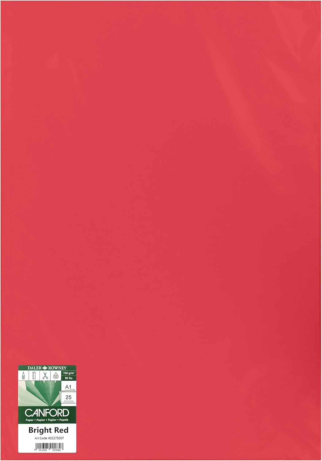 Daler - Rowney A1 Canford Paper - Bright Red (Pack of 25 Sheets ...