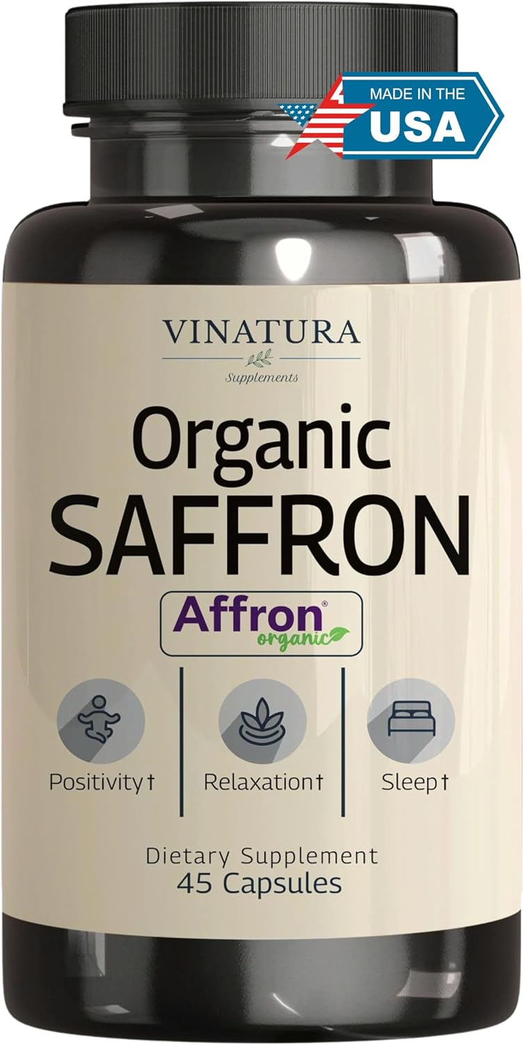 Amazon.com: VINATURA Organic Saffron Supplement, 28mg - Pure Affron ...