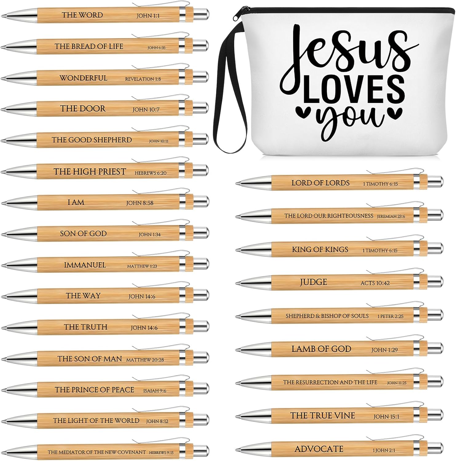 Amazon.com : Sayglossy 25 Pcs Christian Gifts for Women 24 Pcs Names of ...