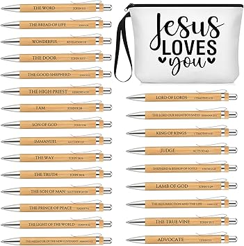Amazon.com : Sayglossy 25 Pcs Christian Gifts for Women 24 Pcs Names of ...