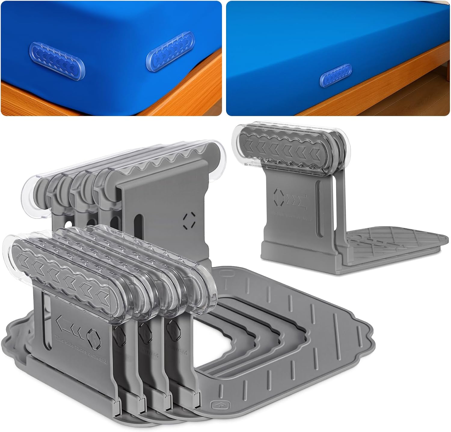 Amazon.com: Omboos Bed Sheet Holders for Corners, New Upgrade Fitted ...