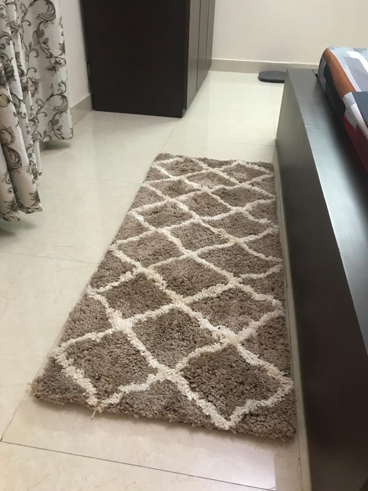 TIB Polyester Extra Soft Shaggy Bedside Runner for Home Floor Décor ...