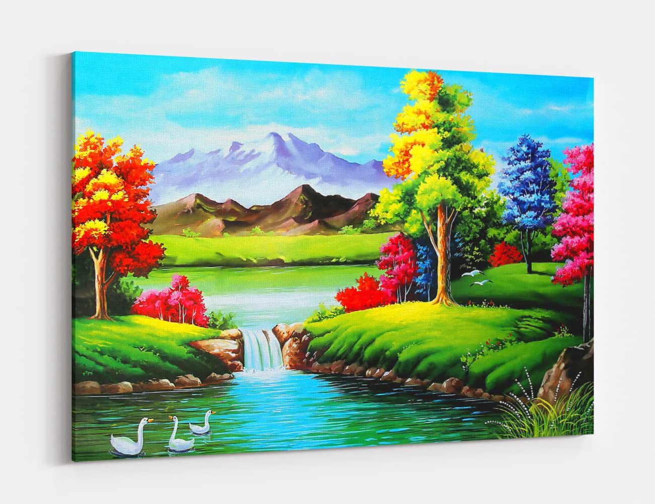 Simple Nature Scenery Paintings Beautiful Village Landscape Drawing