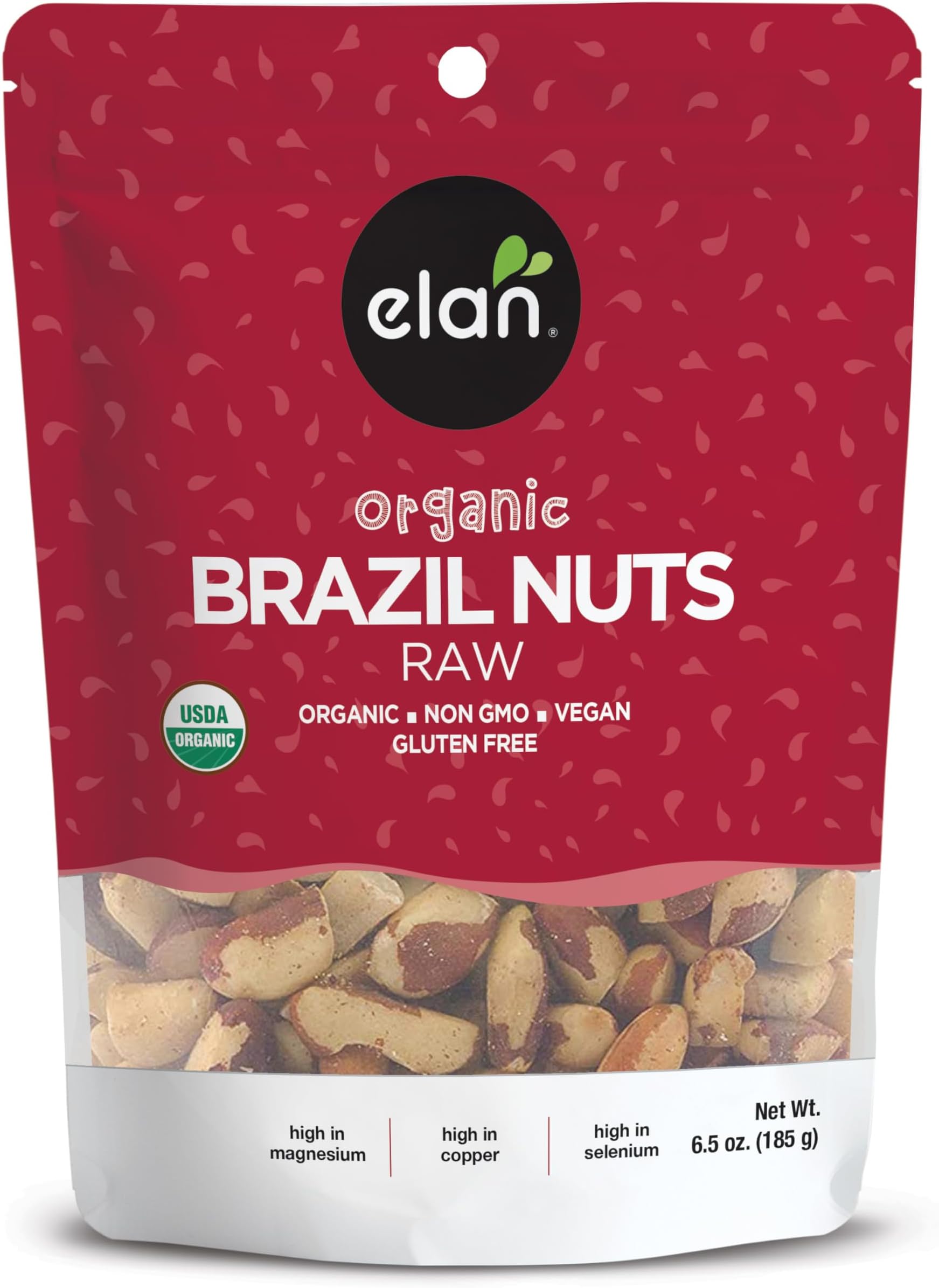 Amazon.com: Elan Organic Raw Brazil Nuts, 6.5 oz, Whole Nuts, No Shell ...