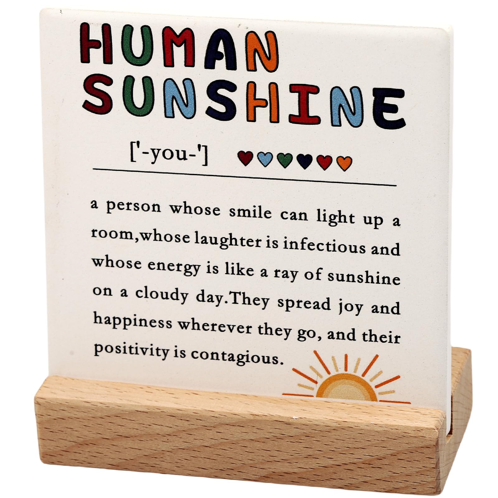 Amazon.com: Human Sunshine Definition Desk Signs,Funny Appreciation ...