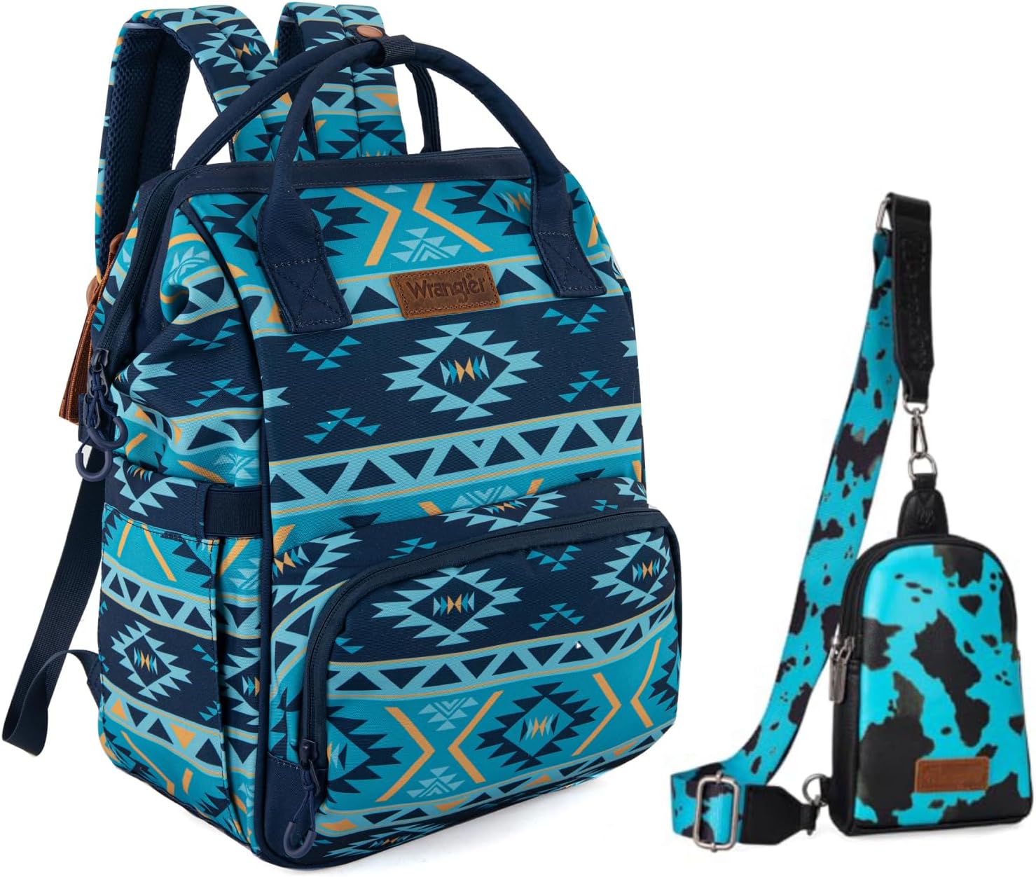 Amazon.com: Montana West Wrangler Diaper Backpack and Cow Print ...
