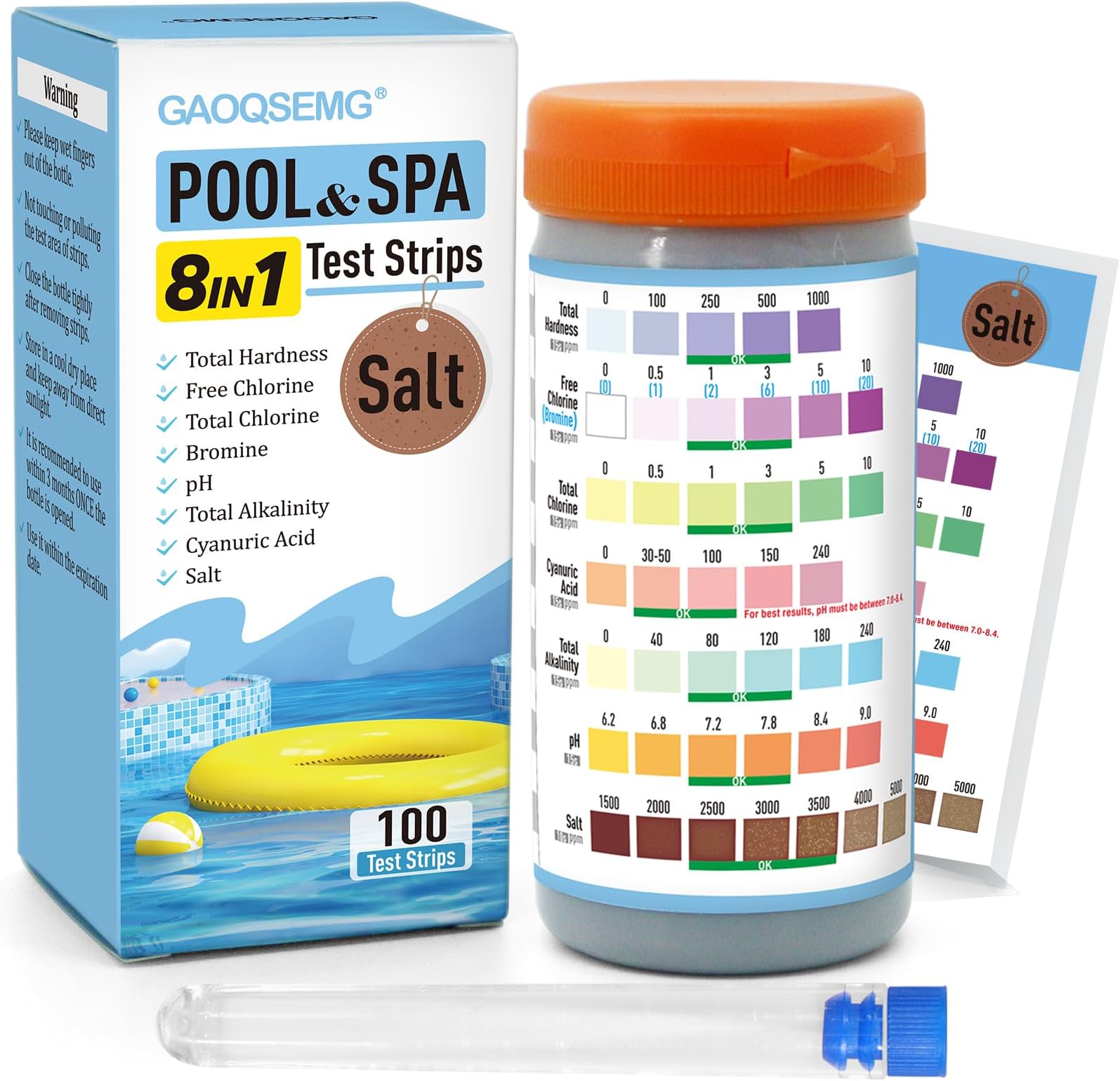Amazon.com: HotSpring Spas Salt Water Test Strips by Hot Spring Spas ...