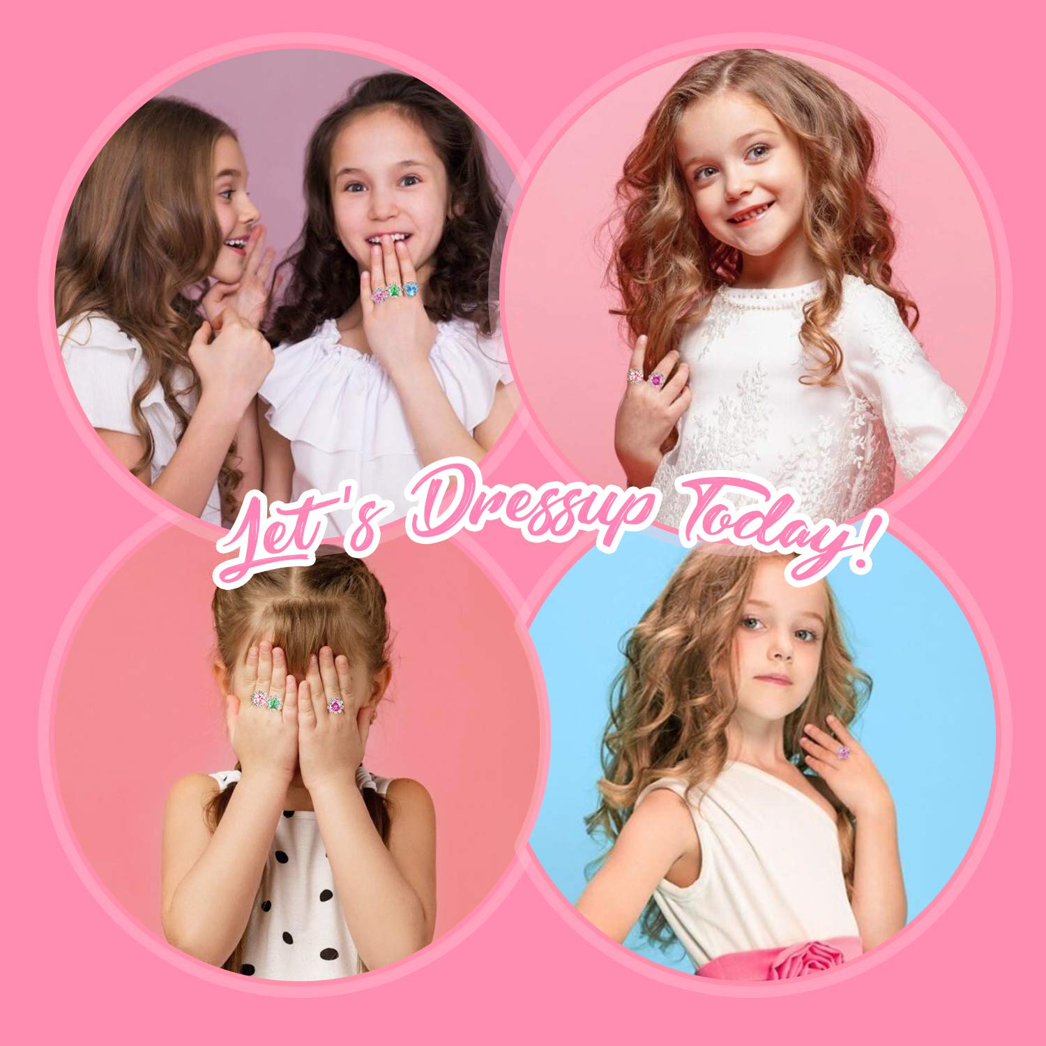 Snapklik.com : Jewel Rings For Kids 24pc Adjustable No Duplication Girl ...