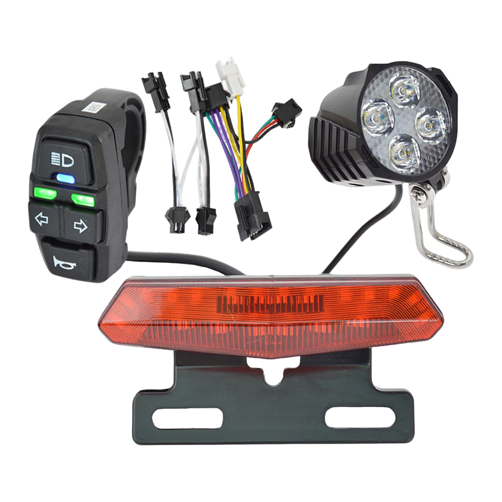 Snapklik.com : 36V 48V Ebike Light Kit, Electric Bike Headlight Horn ...