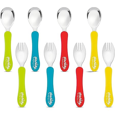 Amazon.com : Toddlers Kids Utensils Silverware Set, E-far 9-Piece ...