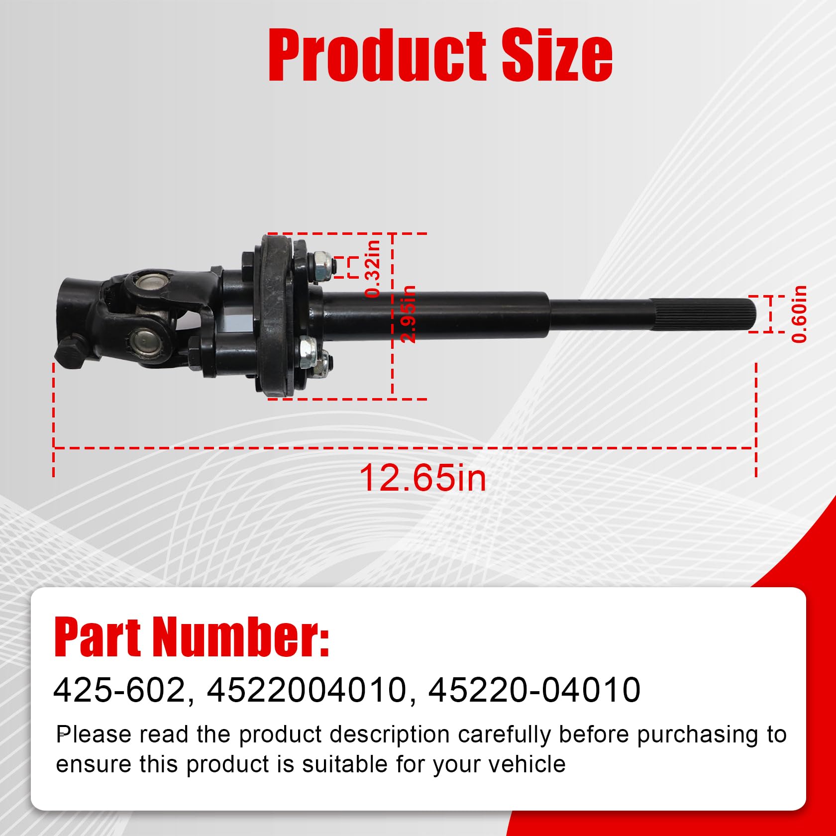 Intermediate Steering Shaft For Toyota Tacoma 2005-2015 2.7L 4.0L V6 ...