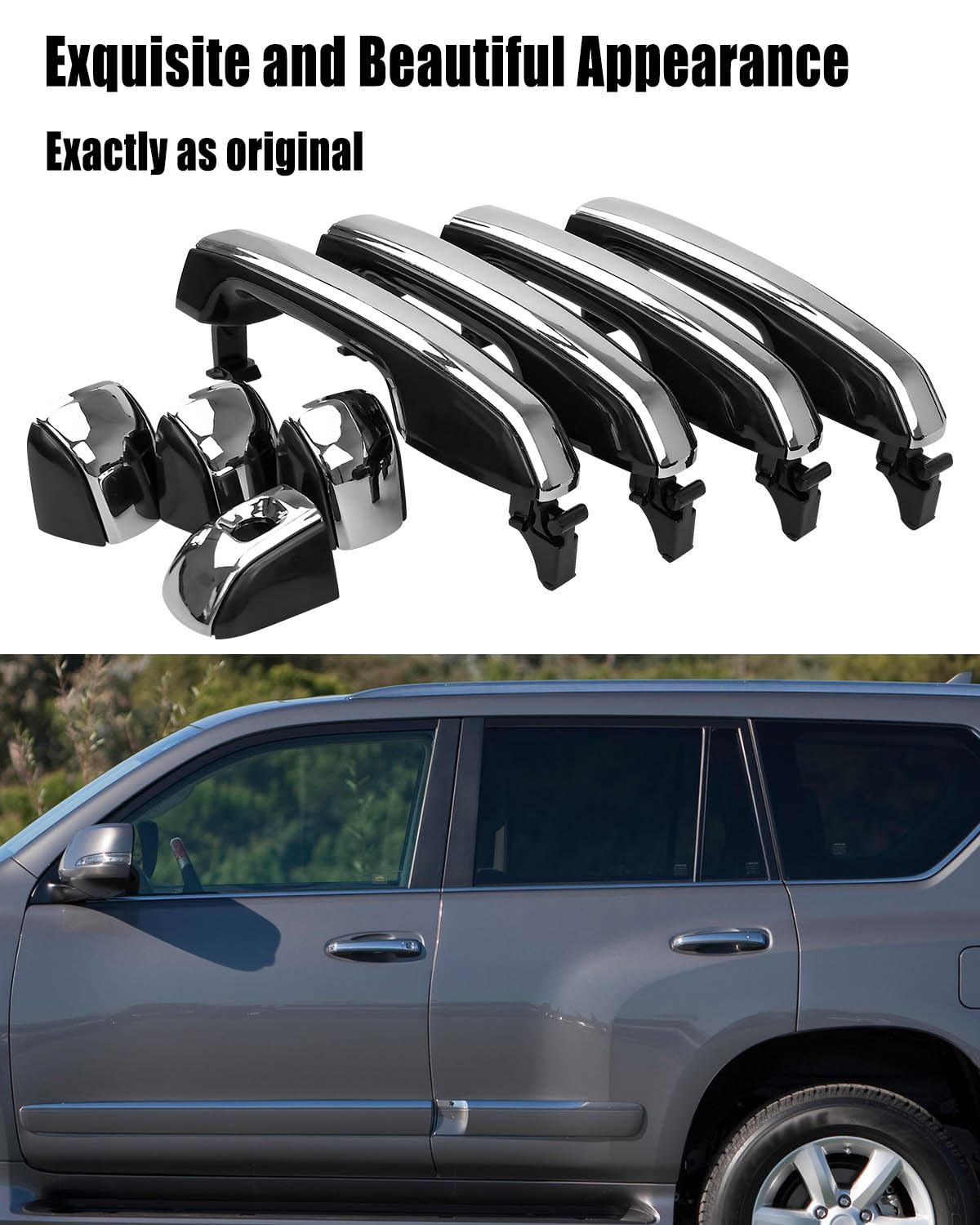 Snapklik.com : Exterior Door Handles Front Rear Left And Right Fit For ...