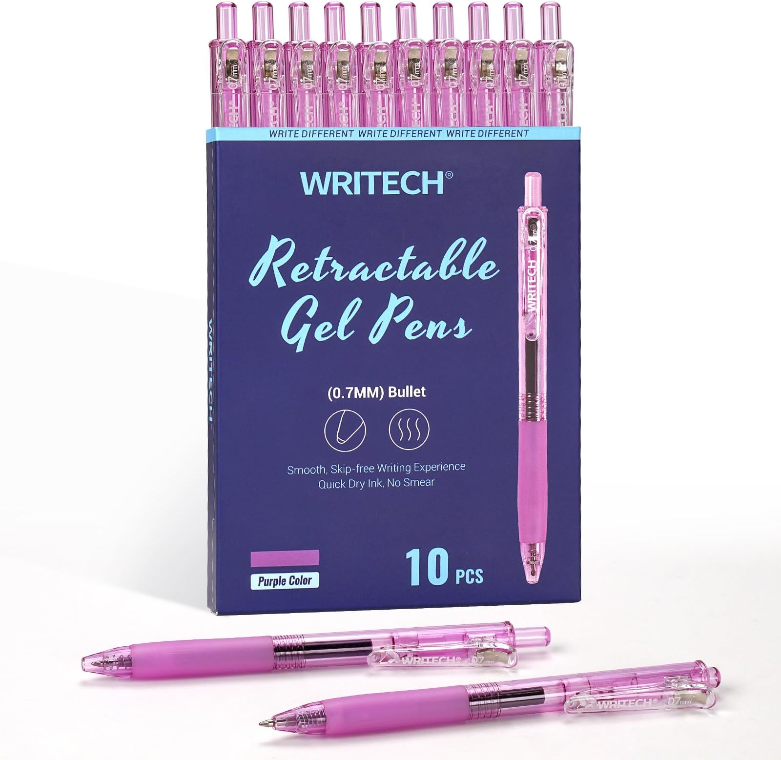 Amazon.com: WRITECH Retractable Gel Ink Pens: 0.7mm Medium Point Red ...
