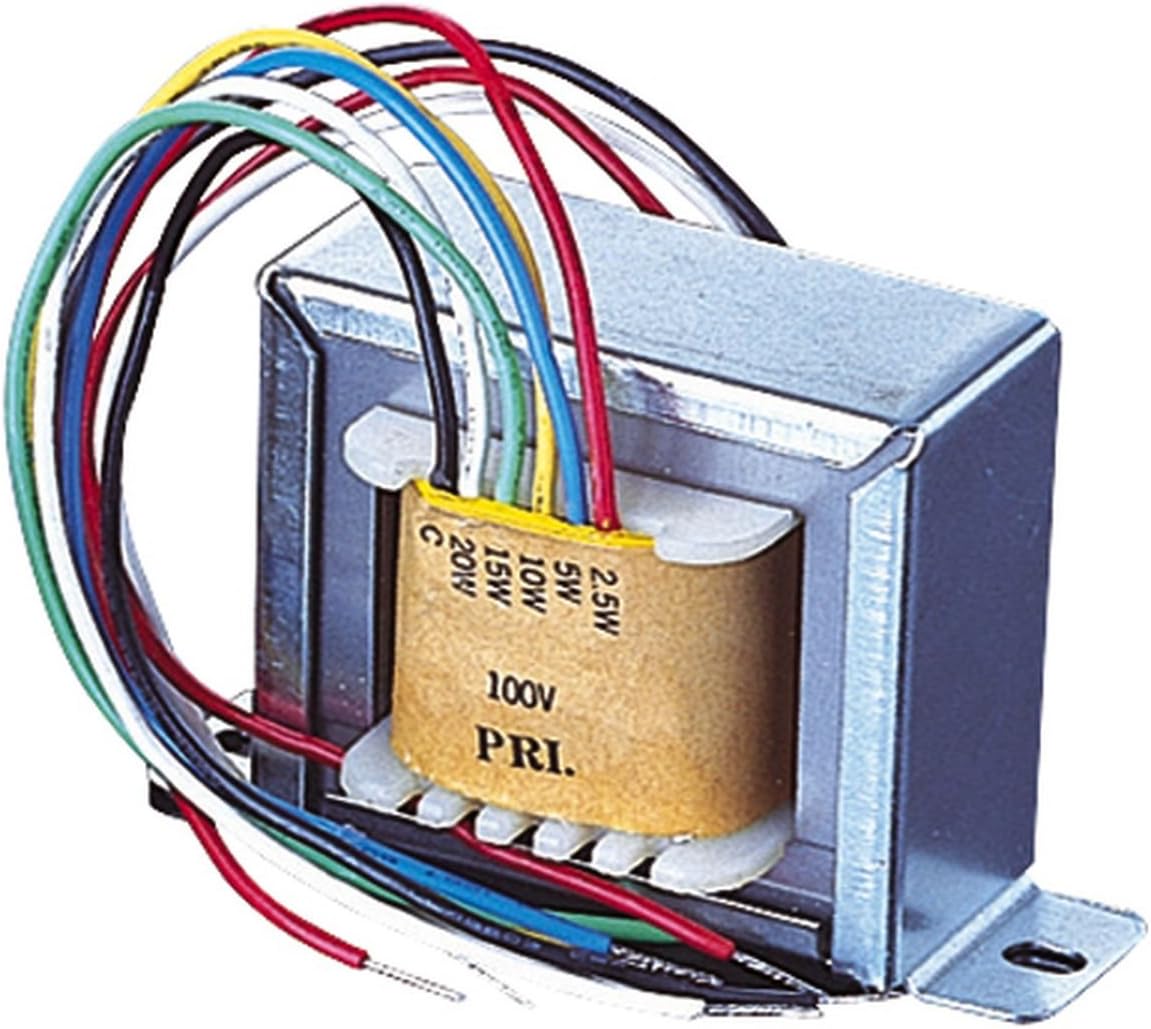 Amazon.com: Electrovision 100v Line Transformer with 0.6, 1.25, 2.5, 5 ...