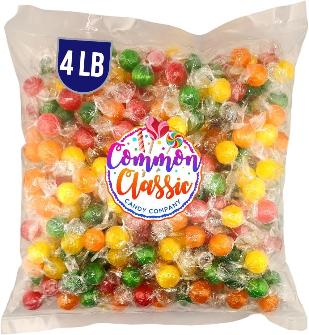 Amazon.com : Common Classic Sour Hard Candy - Sour Fruit Balls Assorted ...