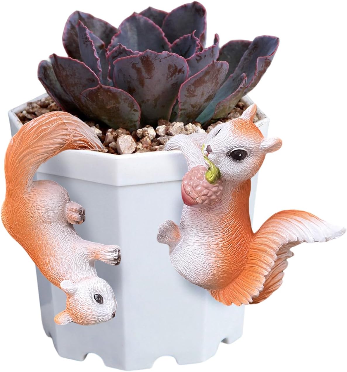 Amazon.com: JARPSIRY Set of 2 Cute Squirrel Figurines Hanging Animal ...