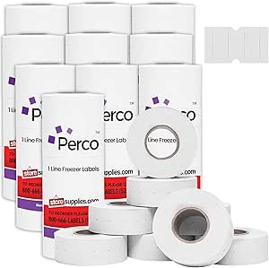 Amazon.com : Perco 1 Line Freezer Adhesive Labels - 80 Rolls, 10 ...