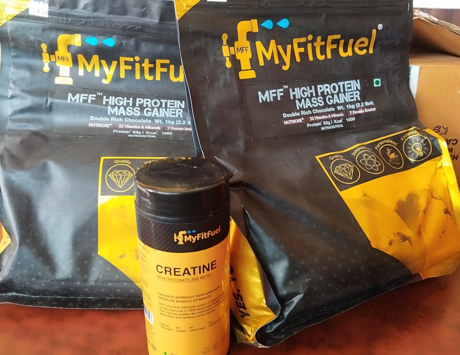 MyFitFuel MFF High Protein Mass Gainer 4 kg (8.8 lbs) Double Rich ...