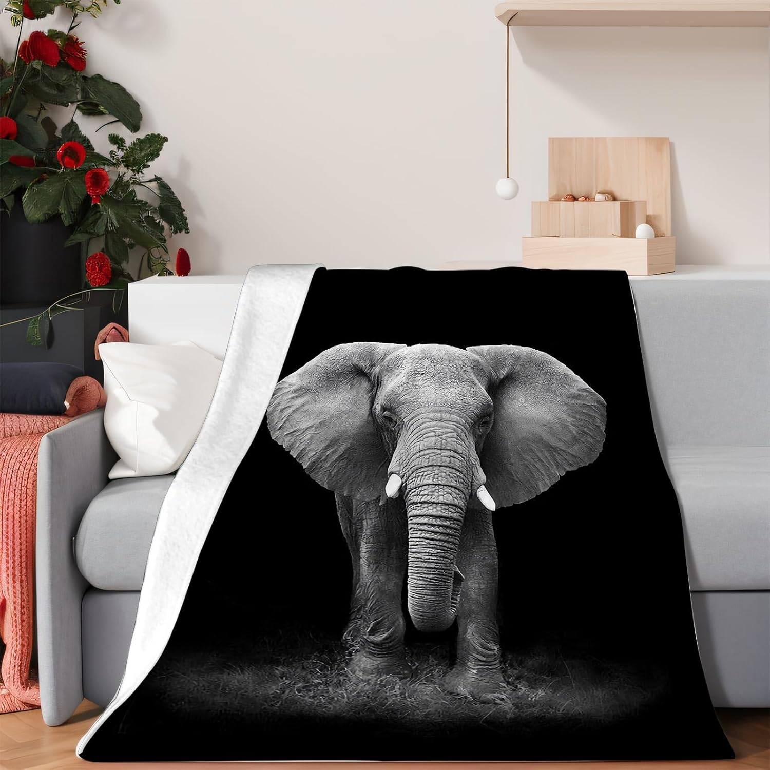 Ferillery Throw Blanket - Elephant Fleece Flannel Throw Blanket for ...