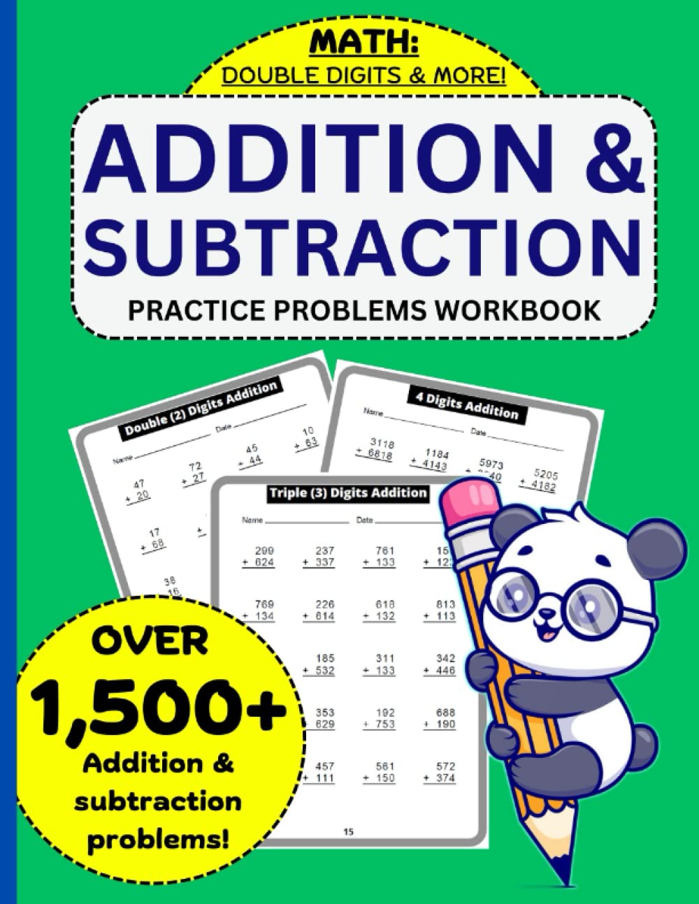 Addition and Subtraction Practice Problems Math Workbook: 100 Days ...