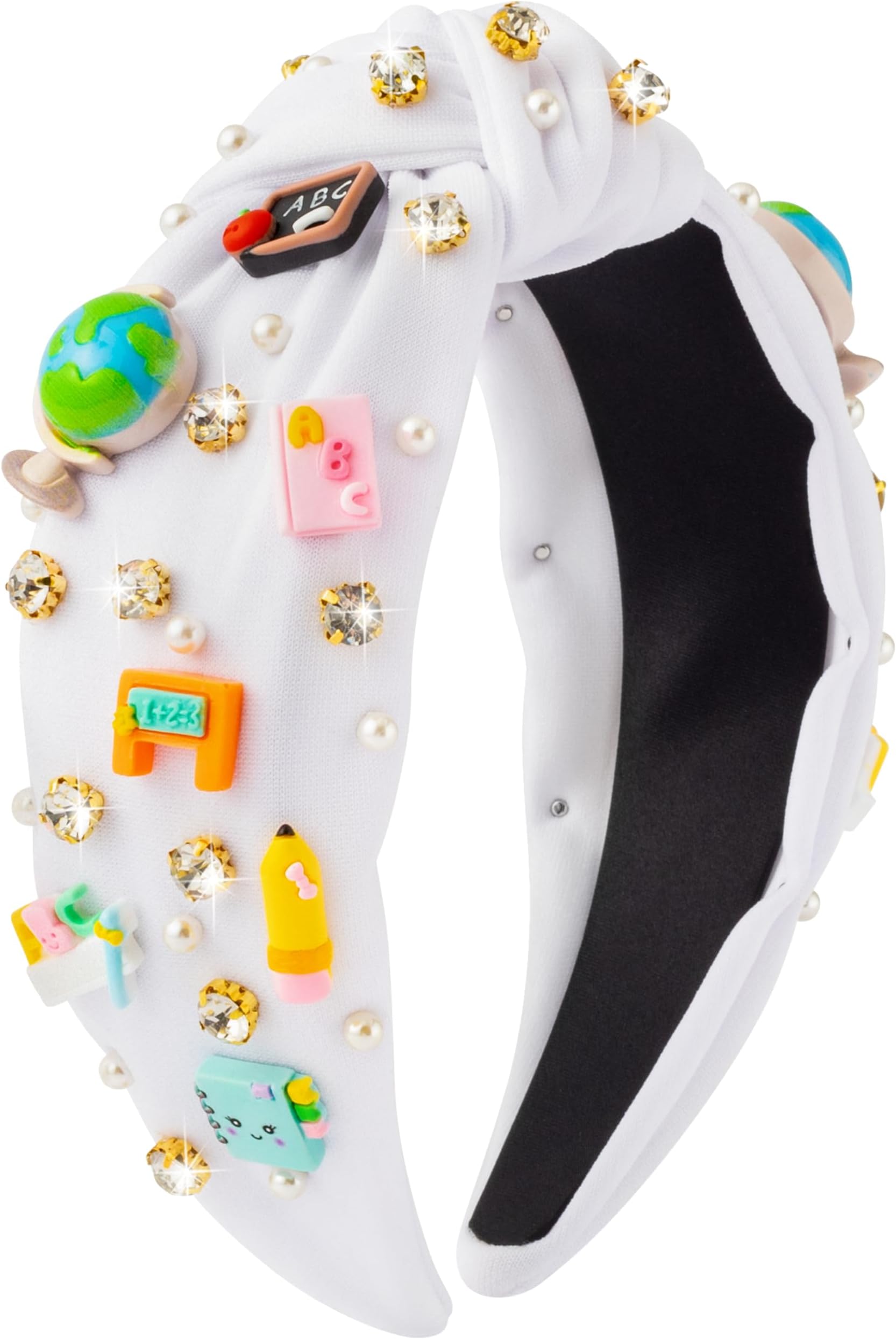 Amazon.com : Y1tvei Teacher Headband for Women - Back to School Pearl ...