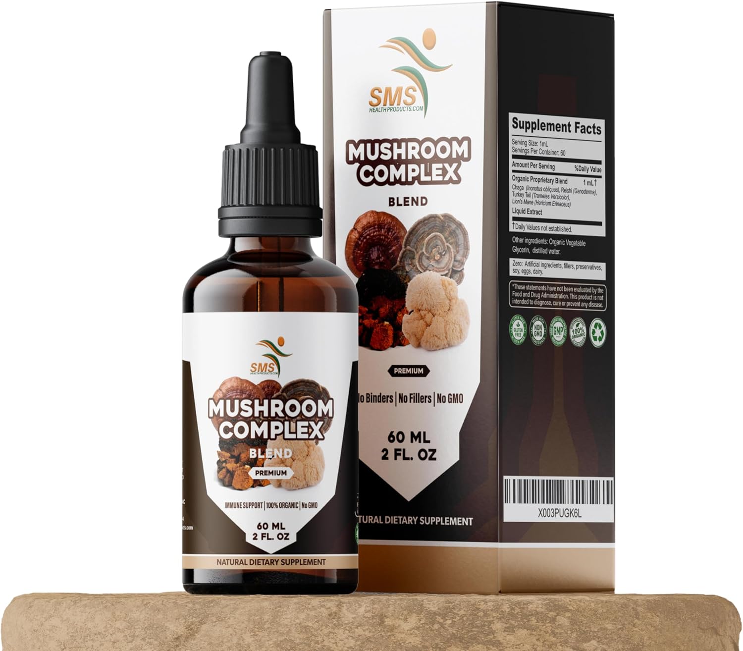 Amazon.com: SMSHEALTHPRODUCTS.com Mushroom Complex Supplement Drops ...