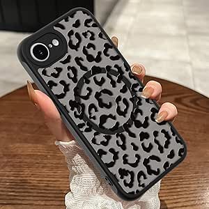 Amazon.com: MOWIME Magnetic for iPhone 16e Case, [Compatible with MagSafe] Cute Cheetah Print ...