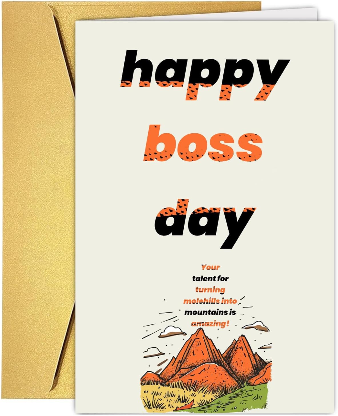 Amazon.com : ANCEPO Happy Boss Day Card from Group, Funny Thank You ...