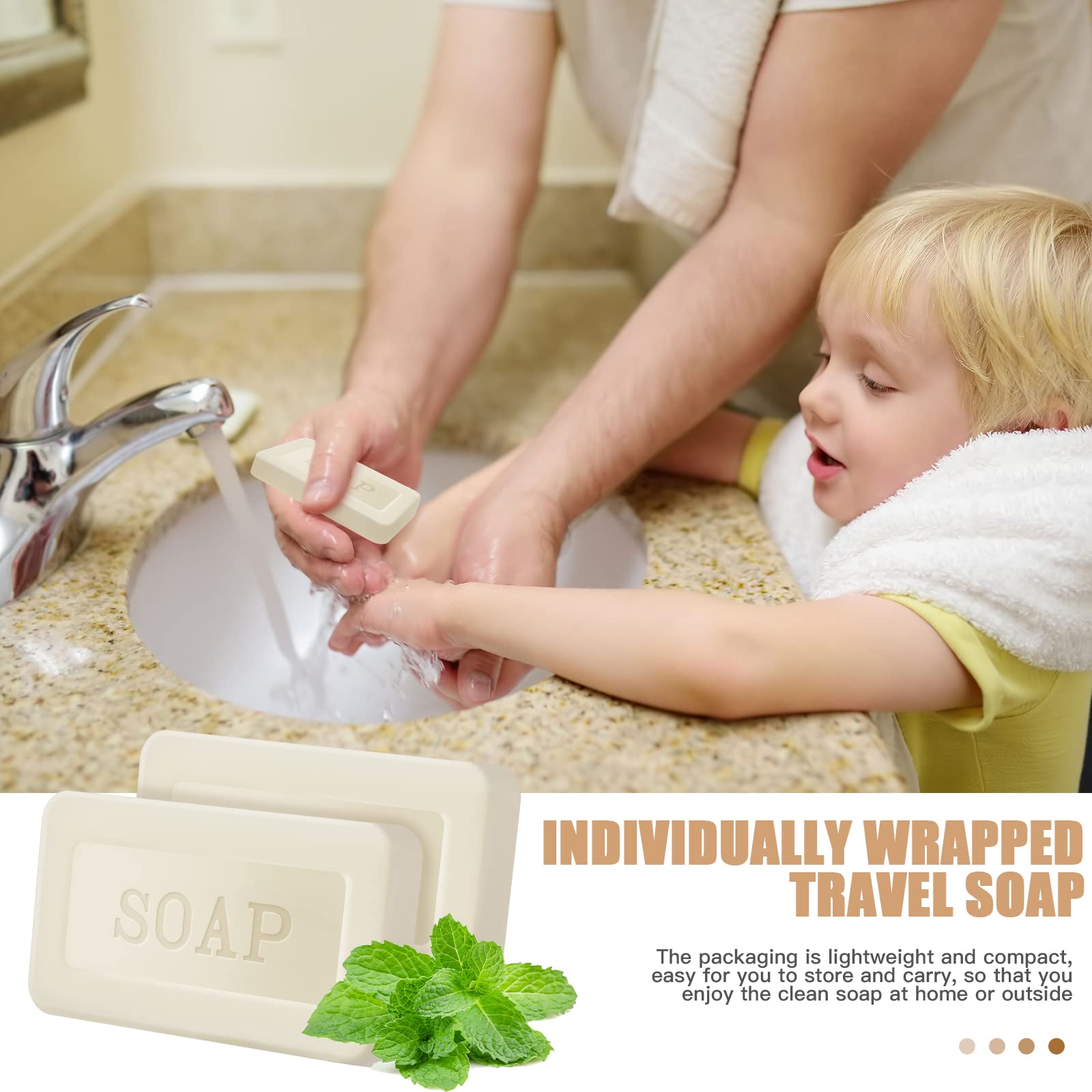 Demissle 400 Pieces Mini Soap Bars 0.3 oz Bulk Travel Soap Individually ...