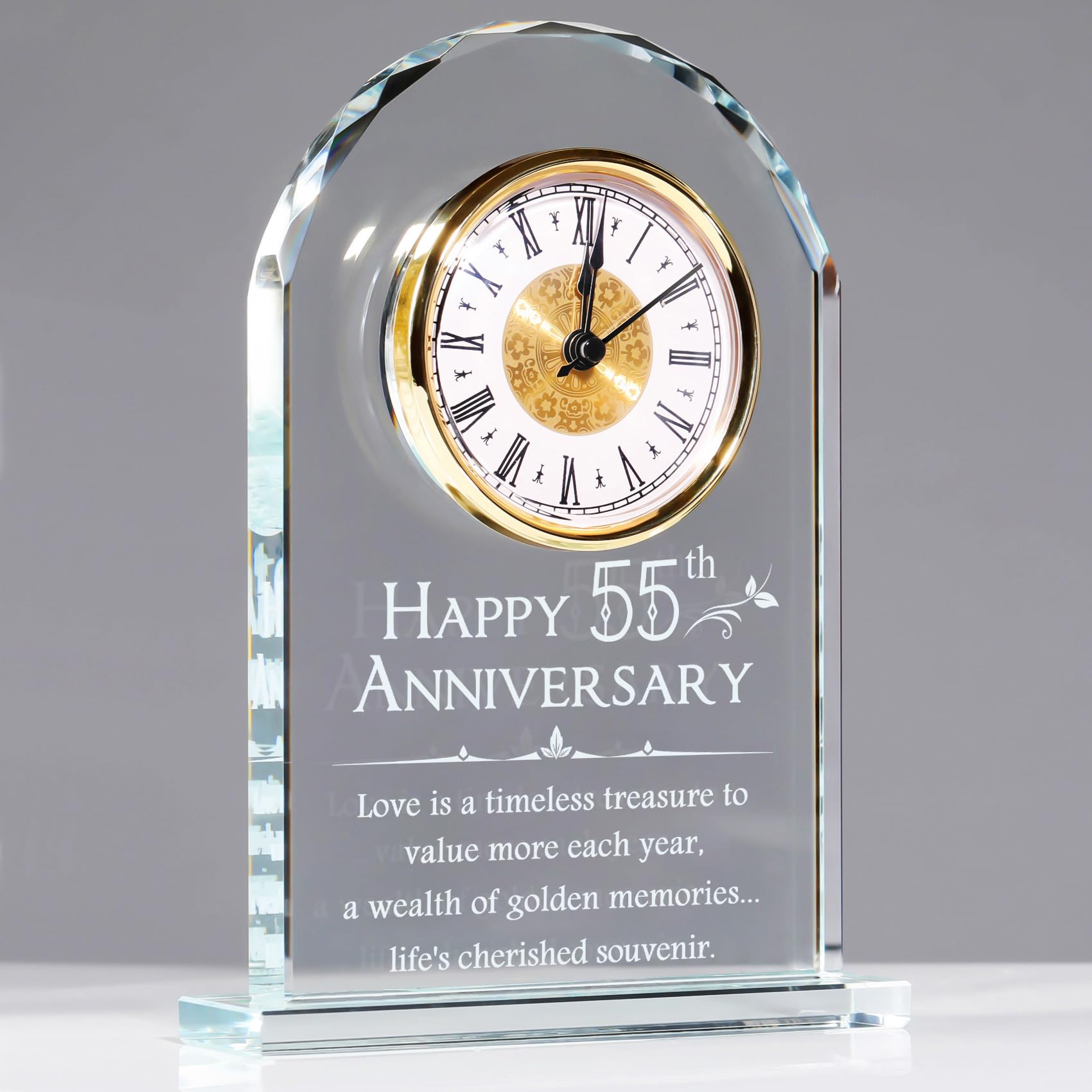 Amazon.com: YWHL 55th Wedding Anniversary Quartz Clock Gifts for ...