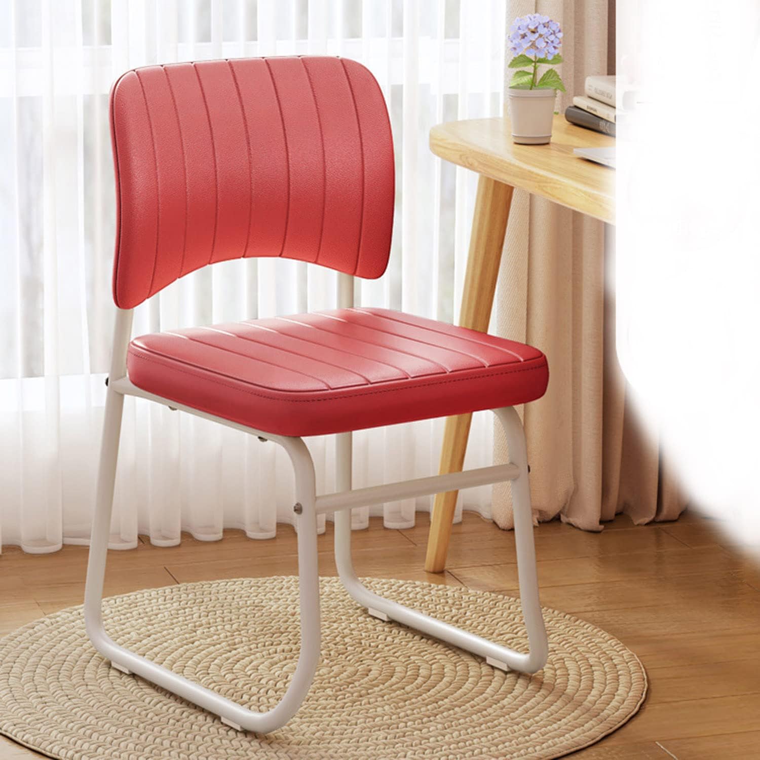 Amazon.com: AVSMGP Stackable Chairs, Mid Back Task Armless Office Chair ...