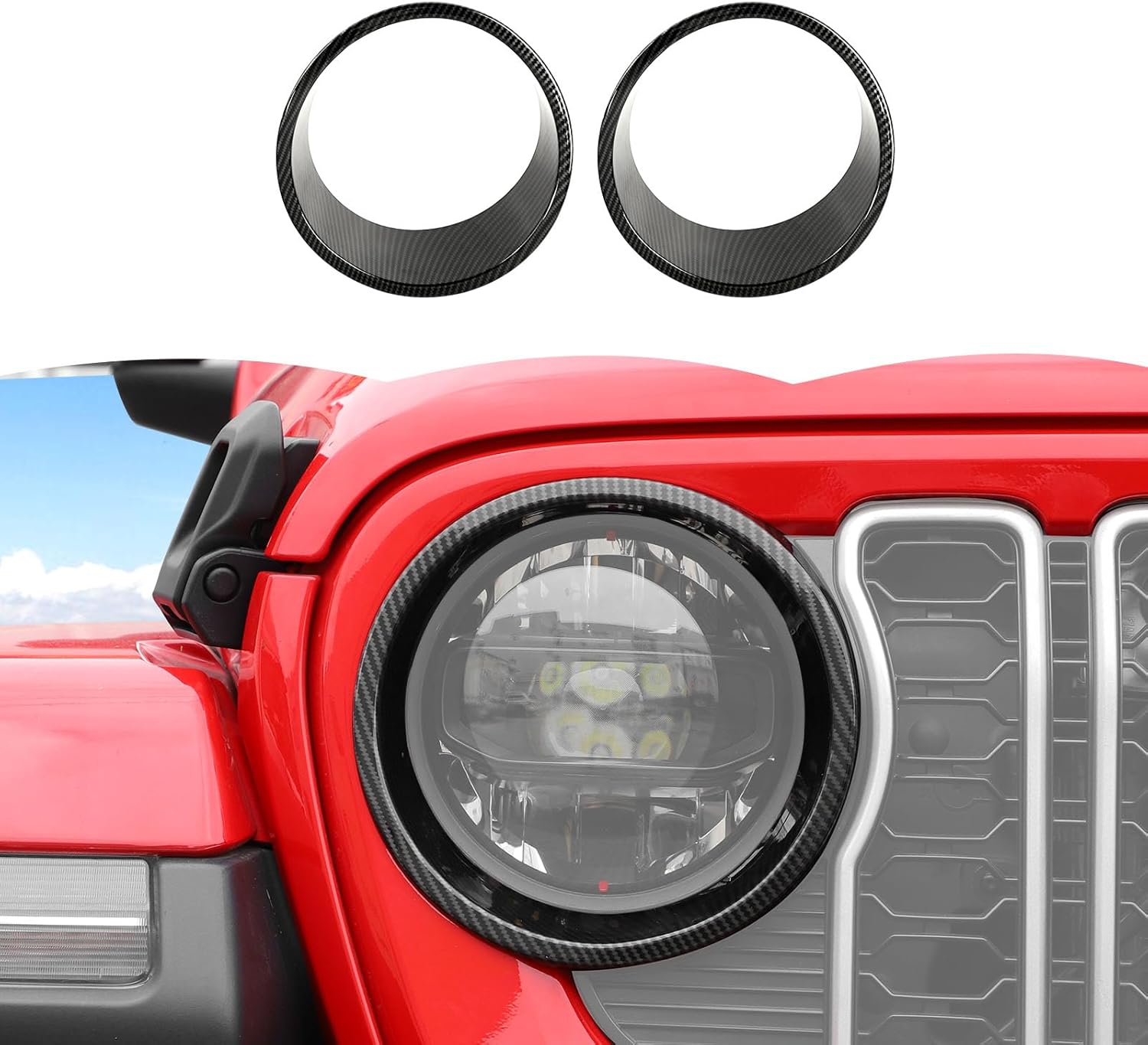 Amazon.com: Headlight Cover Guard Headlight Bezels Trim Compatible with ...