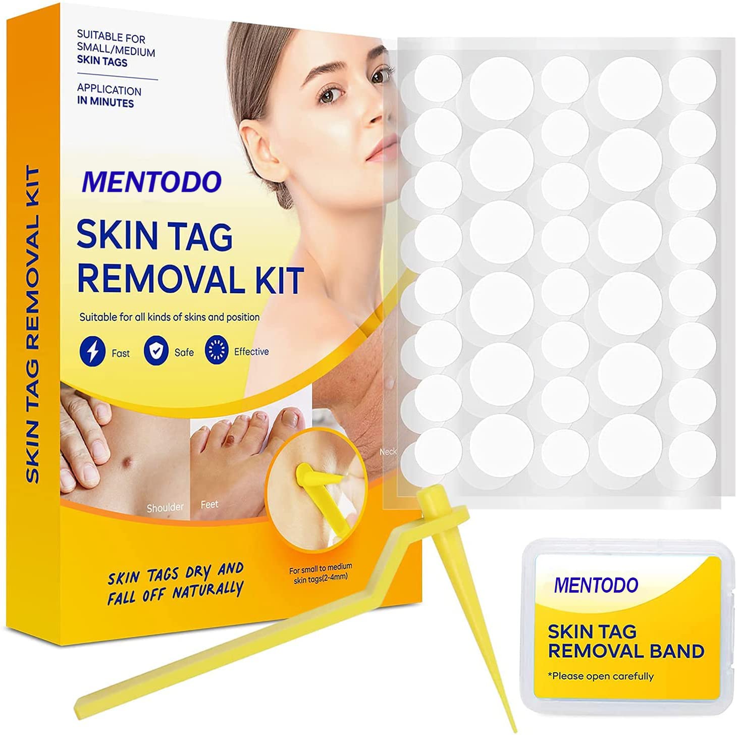 Skin Tag Remover Kit, 2 in 1 Safe And Painless Skin Tag Removal Kit ...