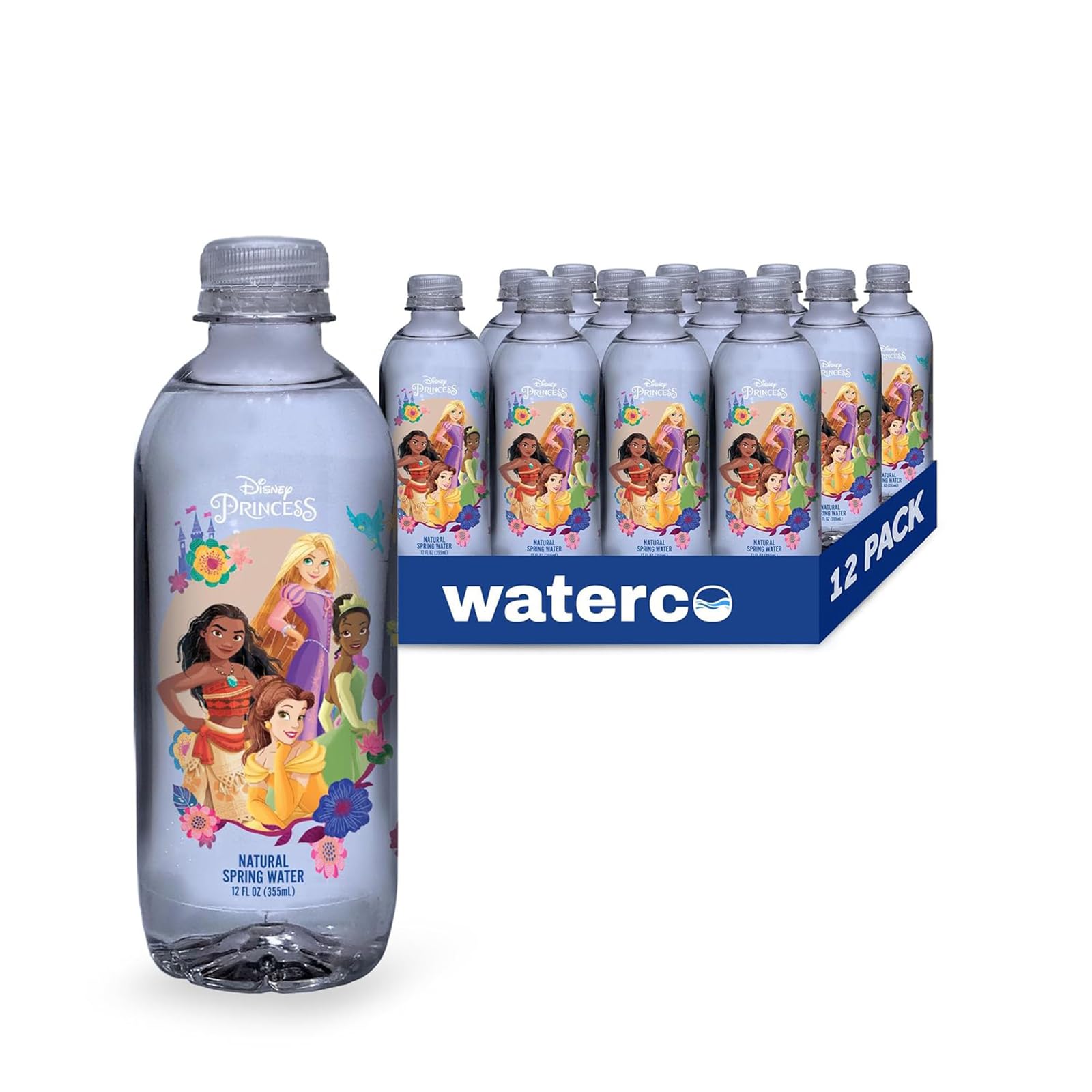 Amazon.com : PULSE Disney Princess Natural Spring Water - Disney Water ...