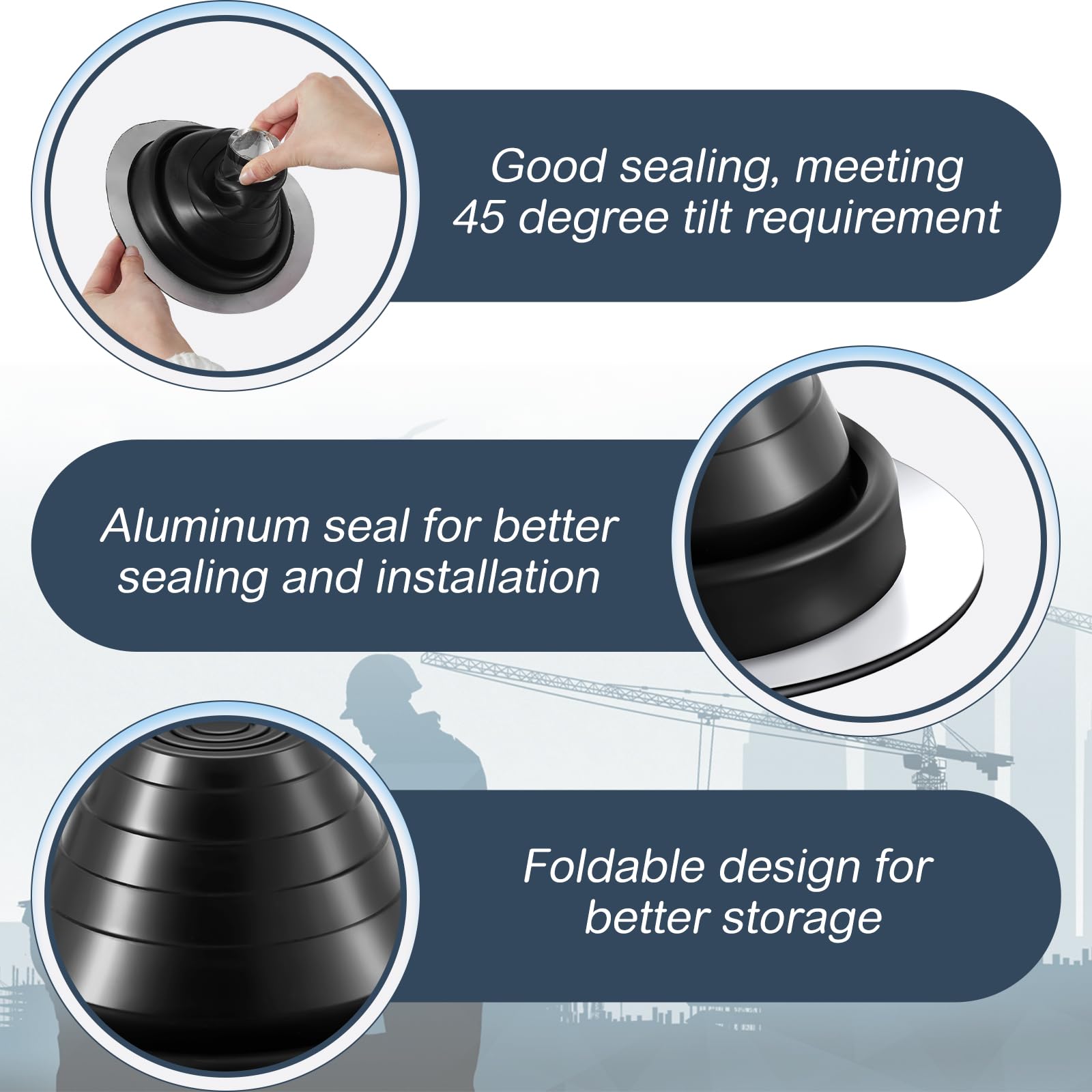 Pipe Jack For Roof Dektite Roof Boot Yaocom 1 Pcs #3 Pipe Flashing Boot ...
