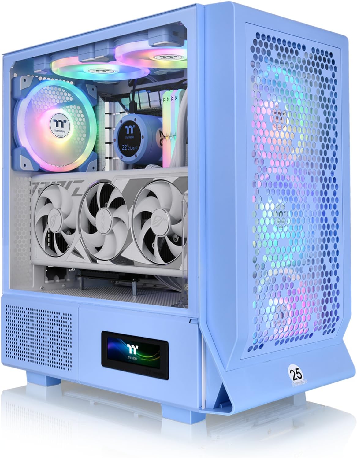 Amazon.com: Tower 300 Hydrangea Blue Micro-ATX Case; 2x140mm CT Fan ...