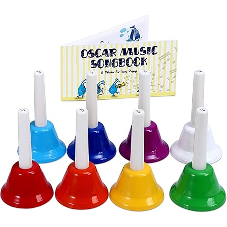 Amazon.com: ENNBOM Desk Bells Hand Bells 8 Notes Music Bells Percussion ...