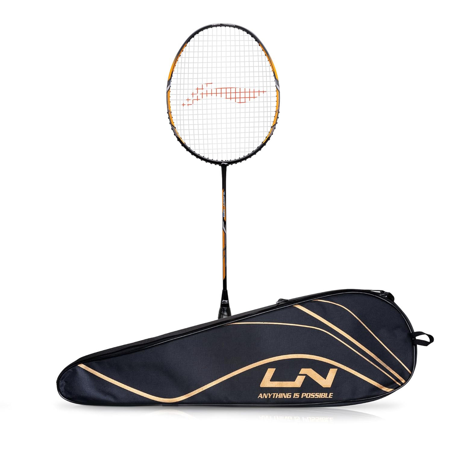 Buy Li-Ning Turbo 99 Carbon Fibre Strung Badminton Racket with Full ...