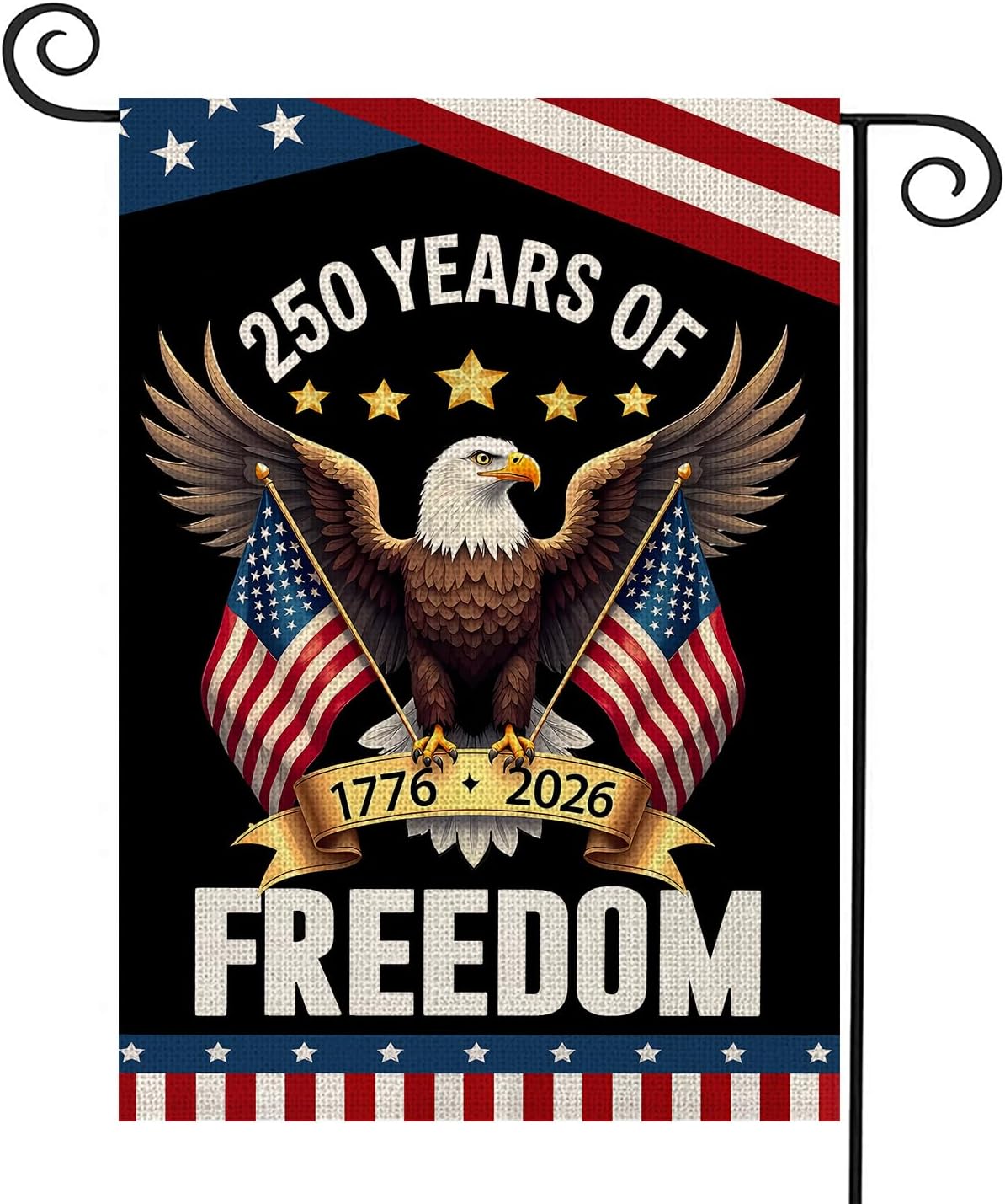 Amazon.com : WENWELL 250 Years America Garden Flag,250th Anniversary ...