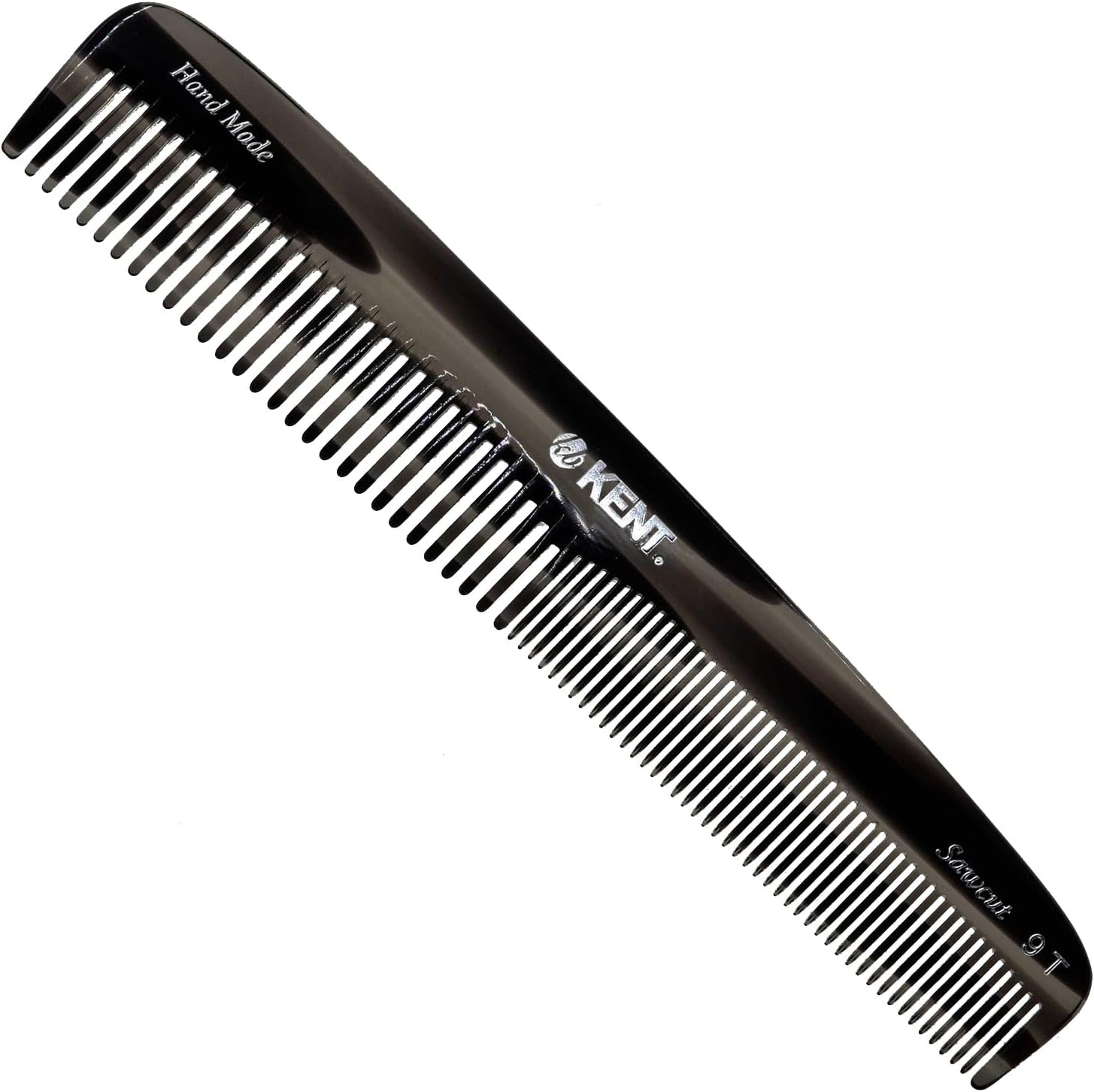 Kent 9T Graphite Double Tooth Hair Dressing Table Comb - Fine/Wide ...