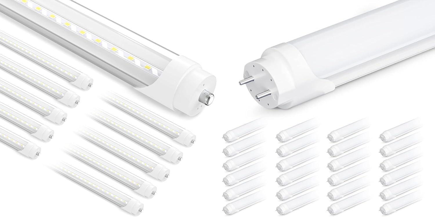 SHINESTAR 24-Pack T8 LED Bulbs 4 Foot,Type B Tube Lights 5000K Daylight ...