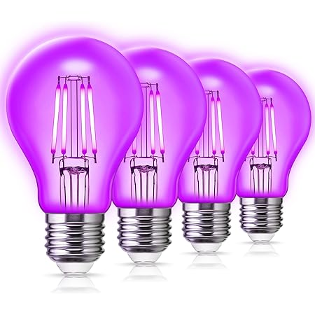 Bluex Bulbs 2 Pack LED A19 Purple Light Bulb - 9W (60Watt Equivalent ...