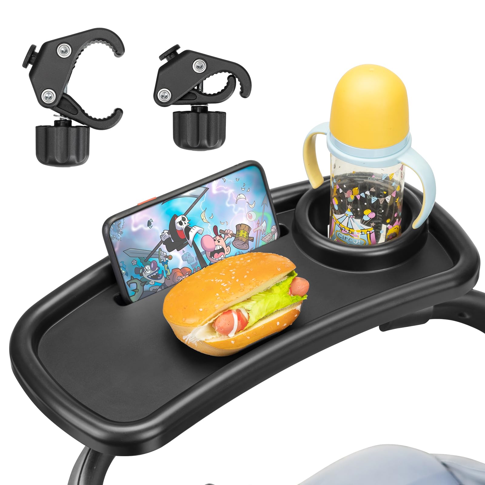 Amazon.com: YMU Stroller Snack Tray with Cup Holder, 3 in 1 Stroller ...