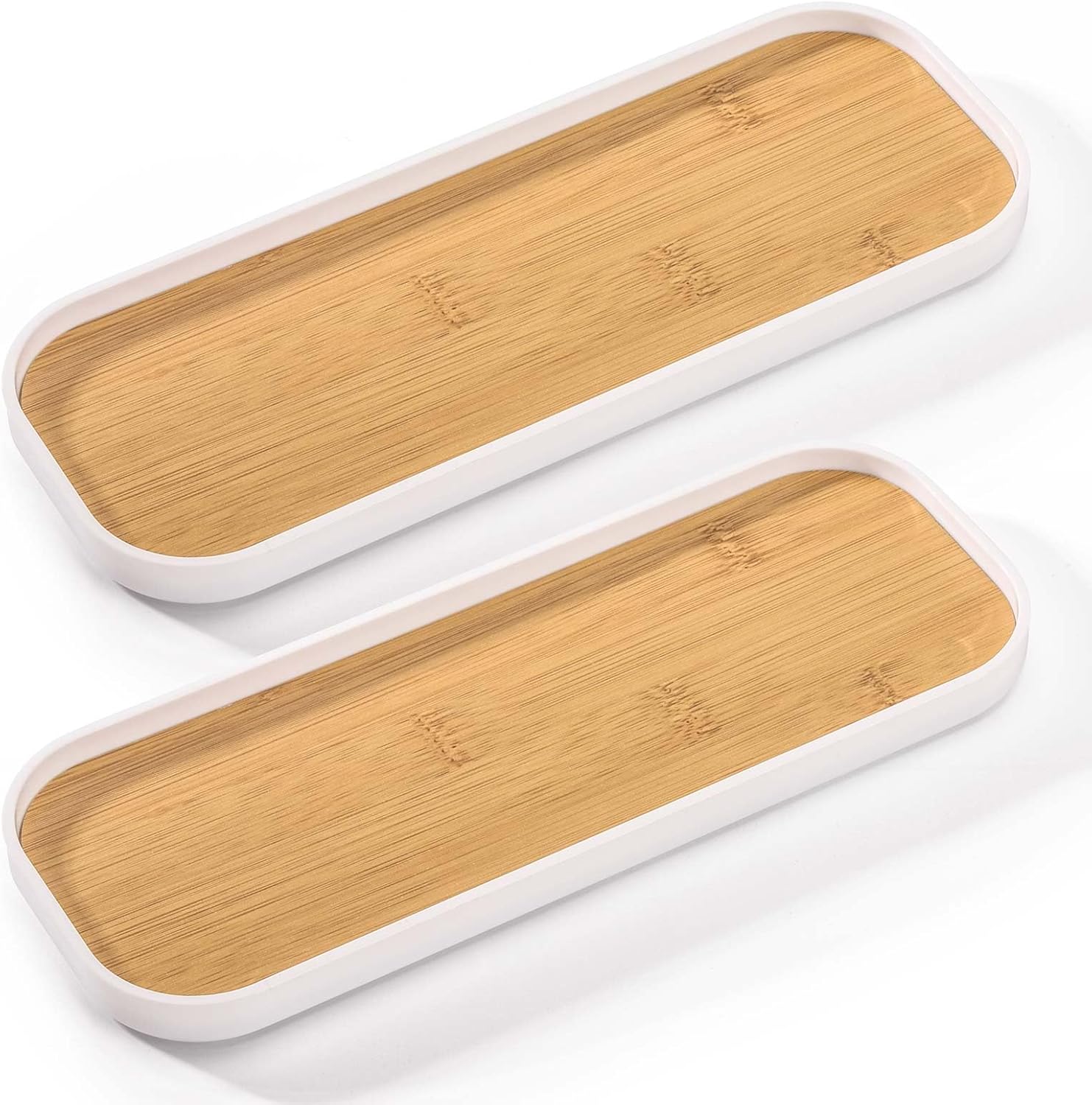 Amazon.com: 2 Pack Vanity Trays Bathroom Counter Trays, Multi Use ...