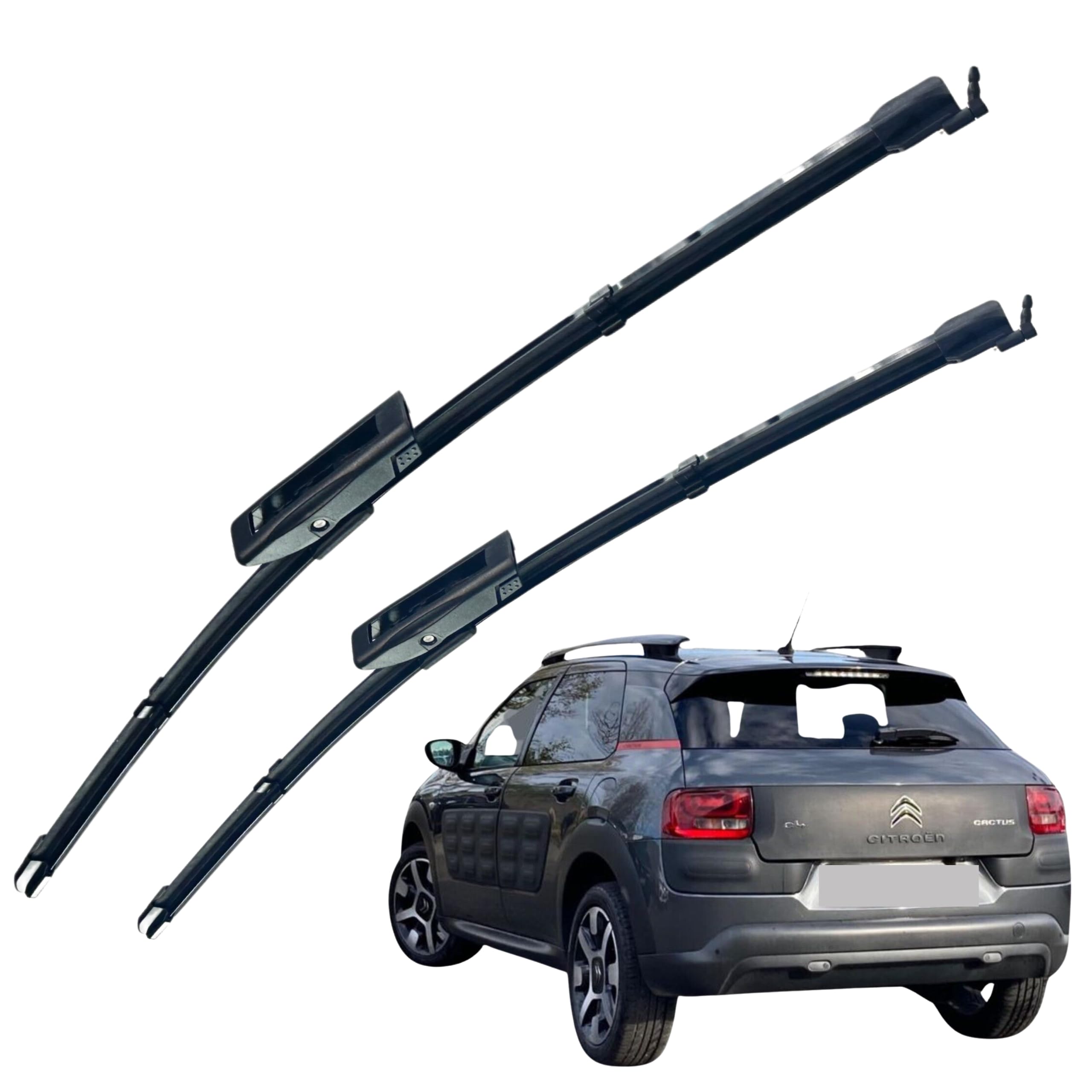 SHS Wiper Blades Front Fits Citroen C4 Cactus 2010-on Direct Fit Washer ...
