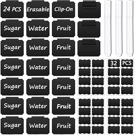 Amazon.com : Basket Labels Clip on Storage Bin - 20 Storage Bin Labels ...